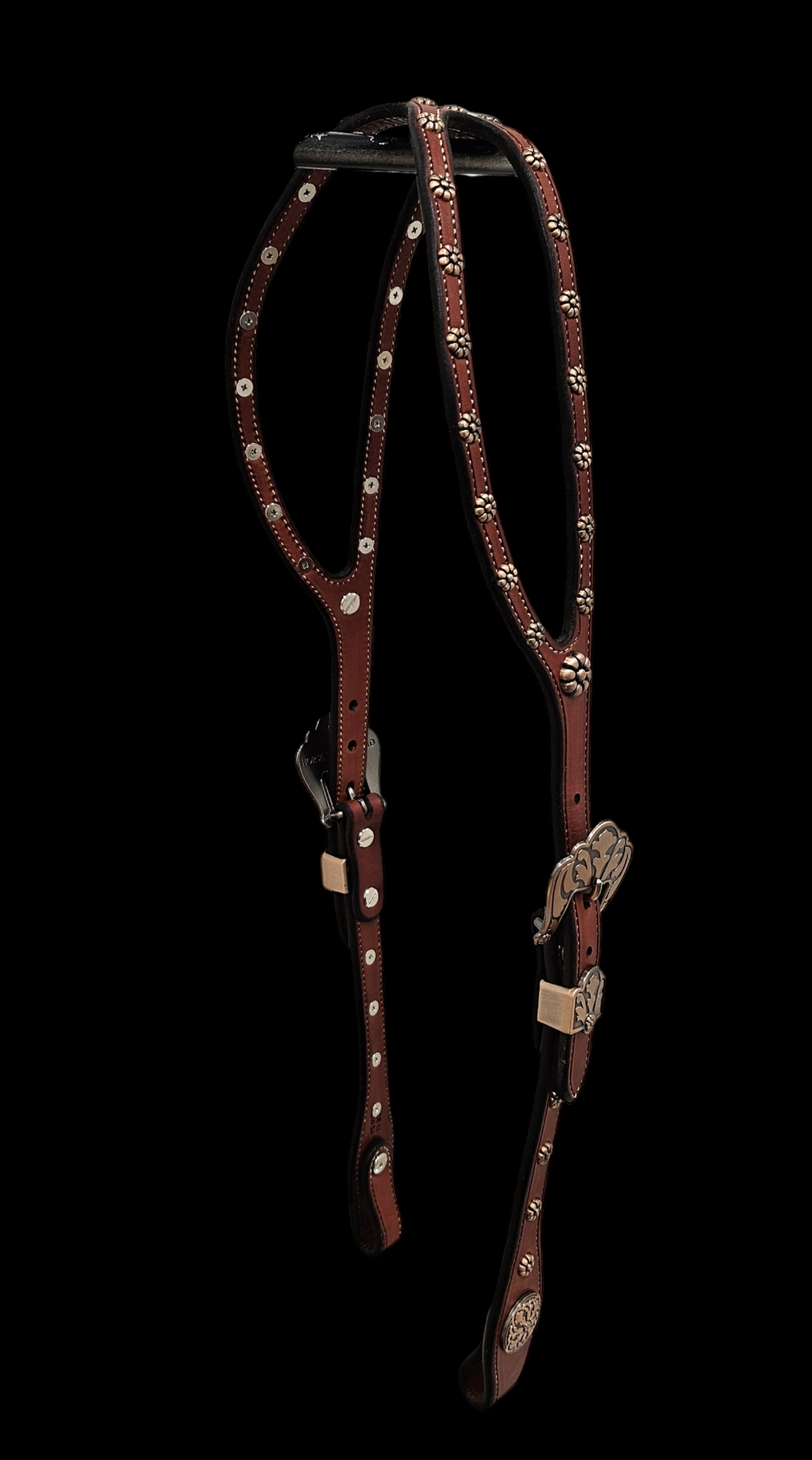 Double split ear headstall – Tony Pedrini Leatherworks
